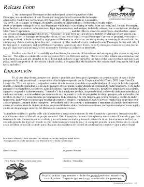 Fillable Online Passenger Ride Along Form - North Colorado Med Evac Fax ...