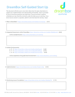 Dreambox - Fill Online, Printable, Fillable, Blank | pdfFiller