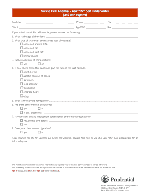 Fillable Online Sickle Cell Anemia - The Bollinger Group Fax Email ...