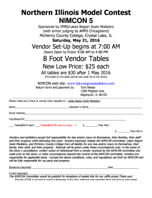 Fillable Online Northern Illinois Model Contest NIMCON 5 Fax Email ...