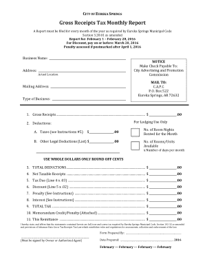 Fillable Online capc Gross Receipts Tax Monthly Report - bcapcbbbizb ...