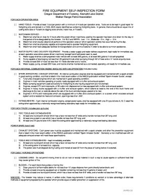 Fillable Online tmrr FIRE EQUIPMENT SELF-INSPECTION FORM Oregon ...