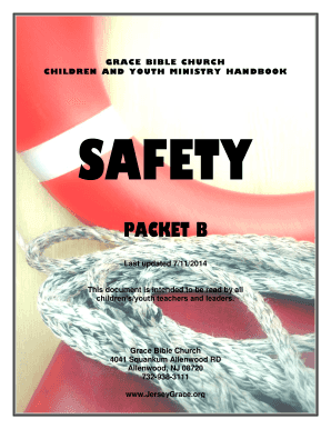 Fillable Online jerseygrace GBC Children's Ministry Safety Manual ...