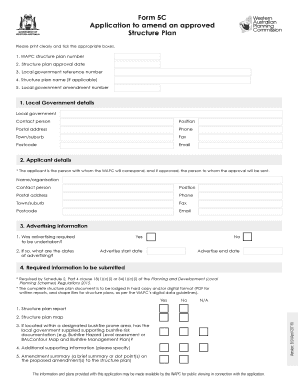 Fillable Online Form 5C bApplicationb to amend an approved Structure ...