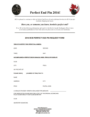 Fillable Online Perfect End Form 2015 - EN Fax Email Print - pdfFiller