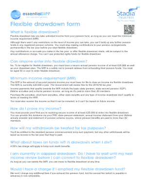 Fillable Online What is flexible drawdown Fax Email Print - pdfFiller