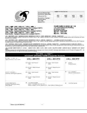 Fillable Online For Internal Use Only Account Effective Date : Account ...