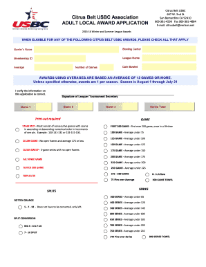 Fillable Online citrusbelt Citrus Belt USBC Association ADULT LOCAL ...