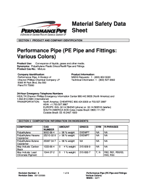Fillable Online Performance Pipe PE Pipe and Fittings Various Colors ...