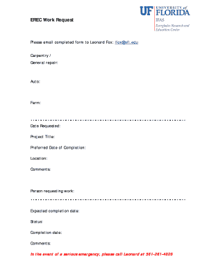 Fillable Online erec ifas ufl Work order form.pdf Fax Email Print - pdfFiller