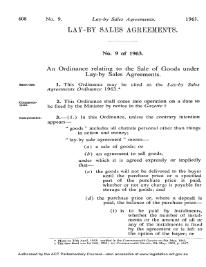Fillable Online Lay-by Sales Agreements Fax Email Print - pdfFiller