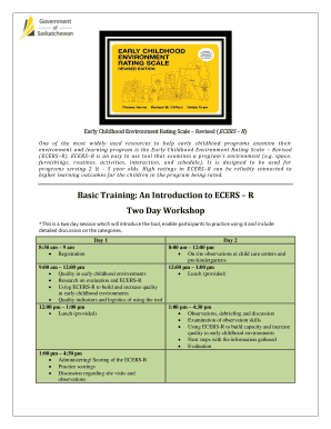 Fillable Online seca-sk Basic Training: An Introduction to ECERS R Two ...