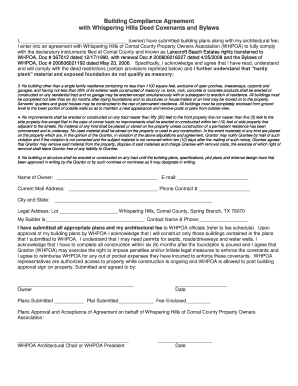 Fillable Online Building Compliance Agreement Fax Email Print - pdfFiller