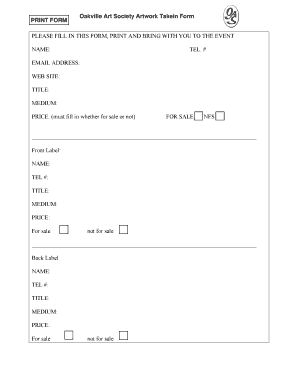 Fillable Online PLEASE FILL IN THIS FORM PRINT AND BRING WITH YOU TO ...