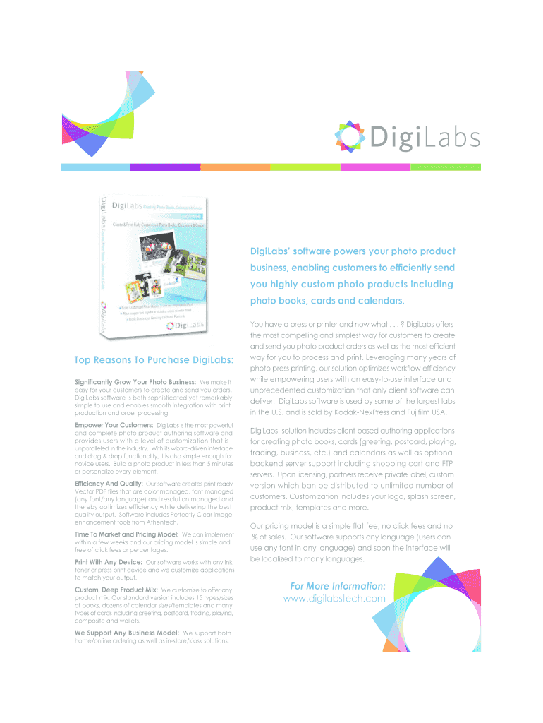 Fillable Online DigiLabs software powers your photo product Fax Email Print - pdfFiller