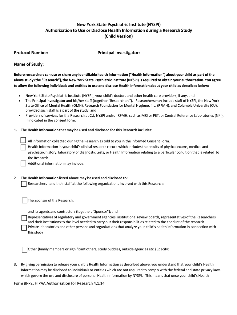 Fillable Online irb nyspi BNEW YORK STATEb PSYCHIATRIC INSTITUTE NYSPI ...
