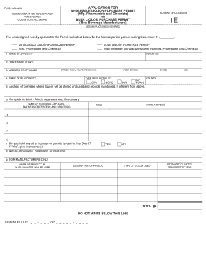 Fillable Online lcb beta state pa application for WHOLESALE liquor ...
