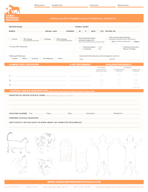 Fillable Online Animal Reference Pathology-Cat-Form Fax Email Print ...