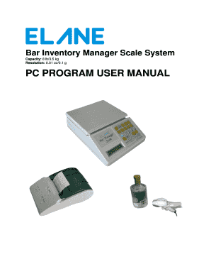 Fillable Online Bar Inventory Manager Scale System Fax Email Print - pdfFiller