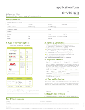 Evision Form - Fill Online, Printable, Fillable, Blank | pdfFiller