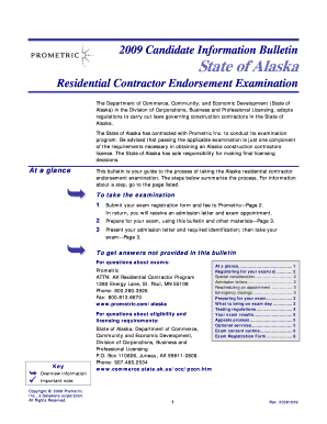 Fillable Online Residential Contractor Endorsement Examination Fax ...