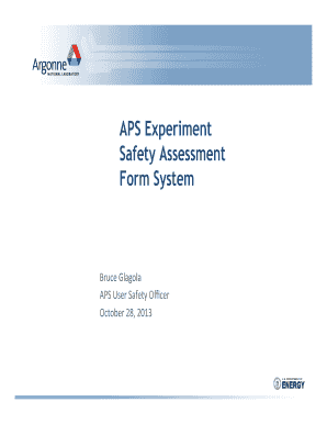 Fillable Online APS Experiment Safety Assessment Form System Fax Email ...