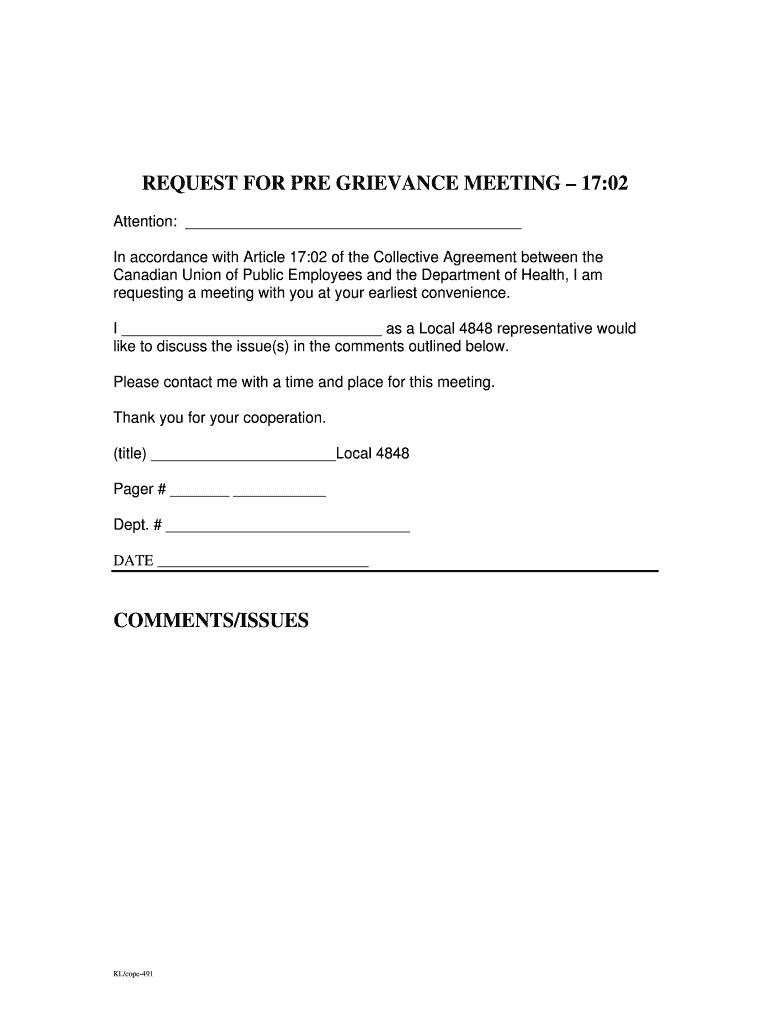 Cupe 4848 Collective Agreement - Fill Online, Printable, Fillable ...