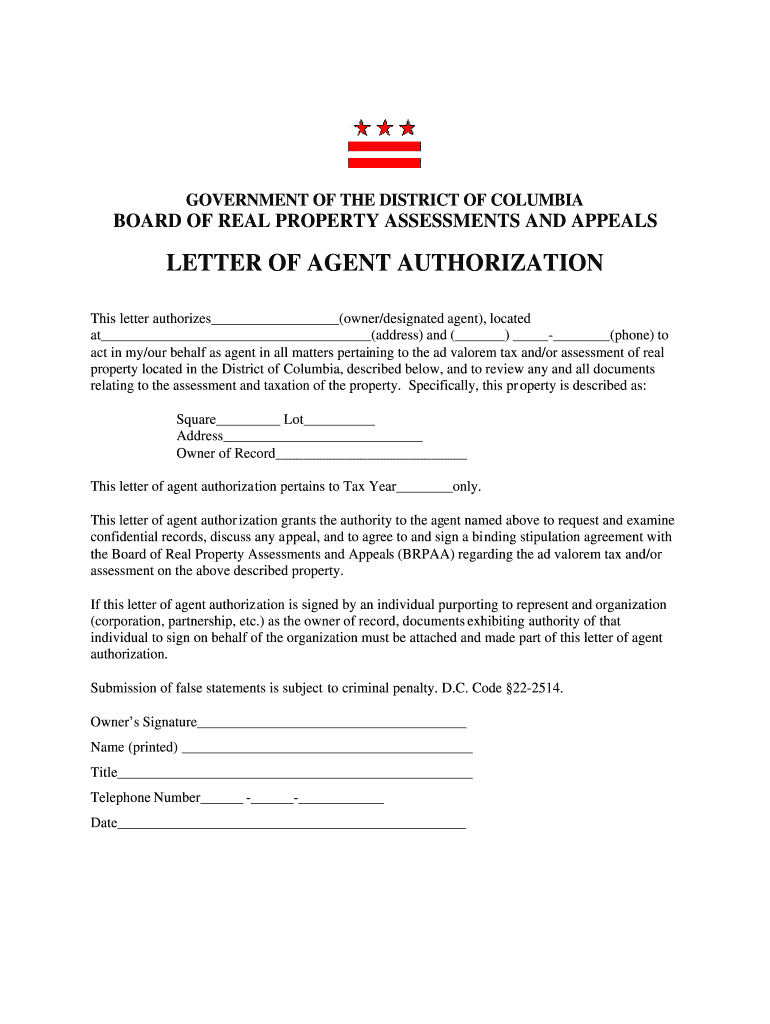 Fillable Online LETTER OF AGENT AUTHORIZATION - Skolnik Real Estate ...