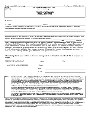 Fillable Online forms sc egov usda BPOWER OFb ATTORNEY - bUSDAb Service ...