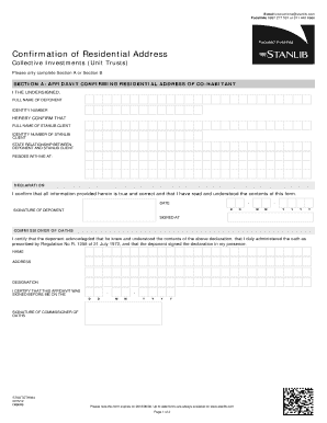 Fillable Online Confirmation of Residential Address Fax Email Print ...