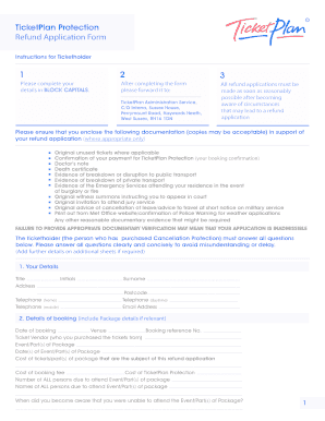 Fillable Online TicketPlan Protection Fax Email Print - pdfFiller