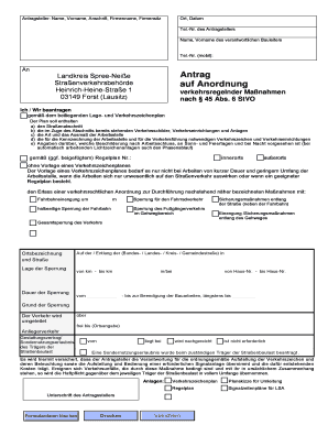Ausfüllbar Online lkspn Antrag auf Anordnung verkehrsregelnder Ma ...