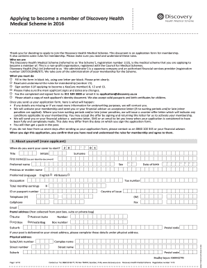 Fillable Online medafford co Discovery application form - Medafford ...