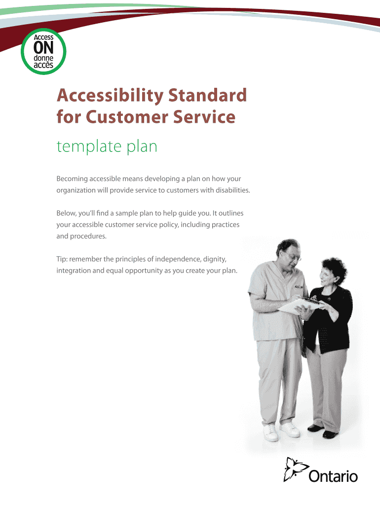 Fillable Online Accessible Customer Service Plan - Mainstream Fax Email ...