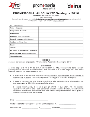 Compilabile Online iismarconilussu gov PROMEMORIA AUSCHWITZ Sardegna ...