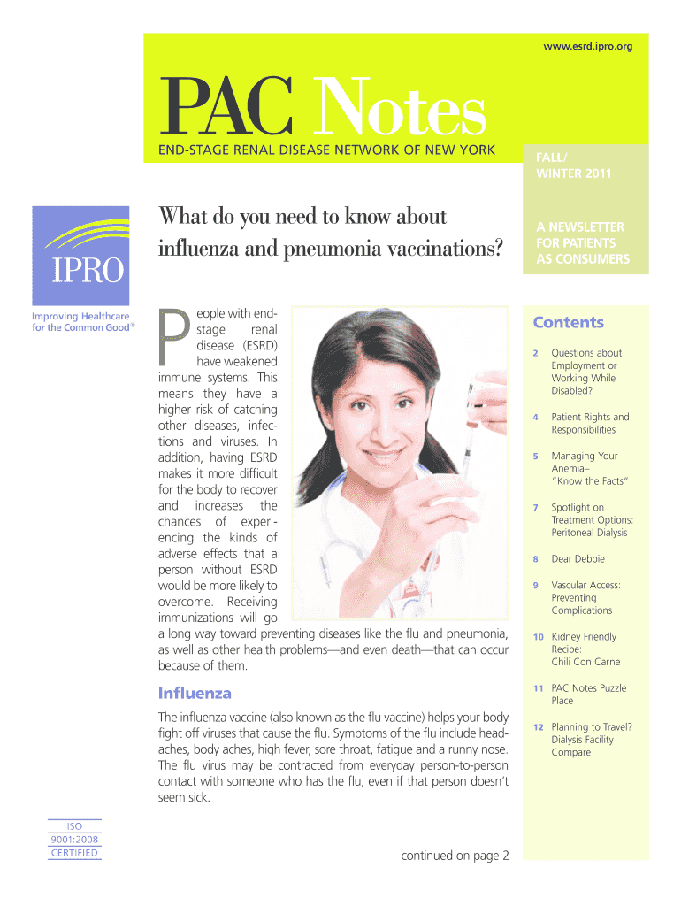 Fillable Online esrdny ipro English - IPRO ESRD Program Fax Email Print - pdfFiller