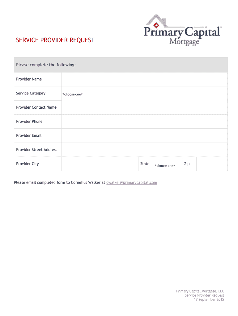 Fillable Online Service bprovider requestb - PCM Express Fax Email ...