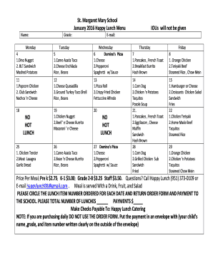 Fillable Online smms-chino St. Margaret Mary School January 2016 Happy ...