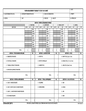 Fillable Online dtic DD Form 2047 Work Measurement Feasibility Study ...