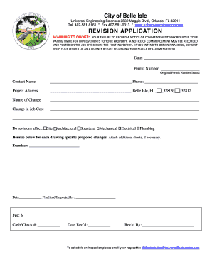 Fillable Online COBI Revision Application Form Fax Email Print - pdfFiller