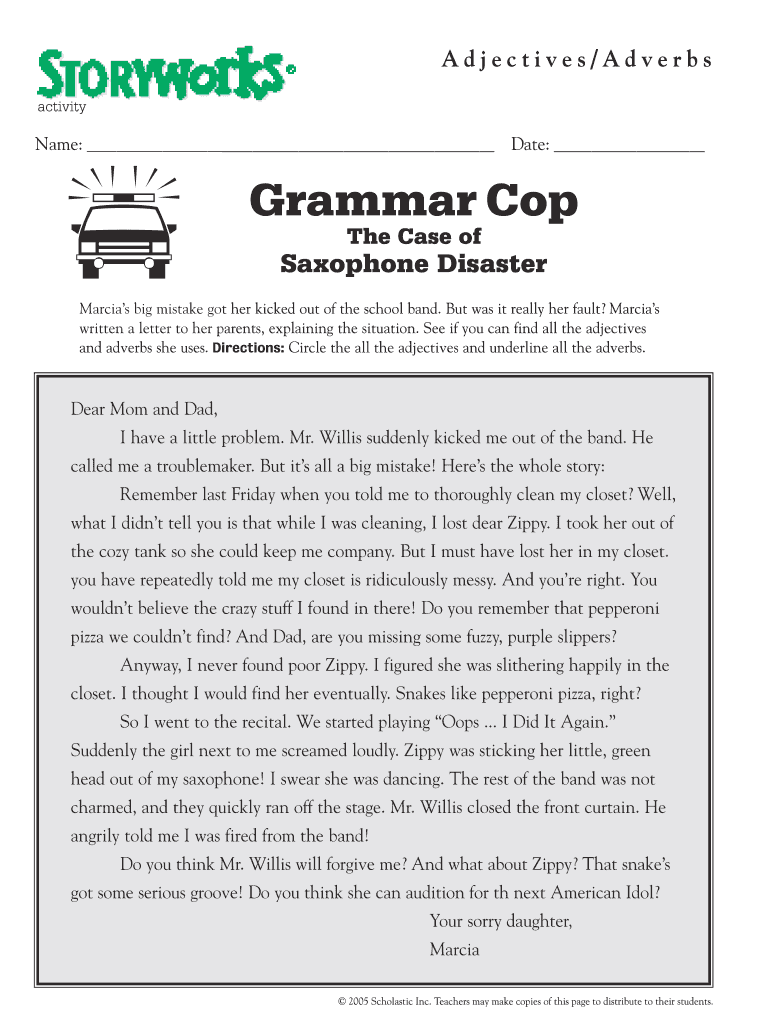Fillable Online Grammar Cop Fax Email Print - pdfFiller