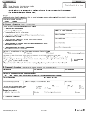 Fillable Online rgsl Information Sheet Application for a Possession and Fax Email Print - pdfFiller