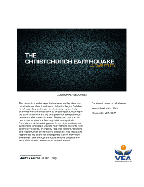 Fillable Online The Christchurch Earthquake - A Case Studydoc Fax Email ...