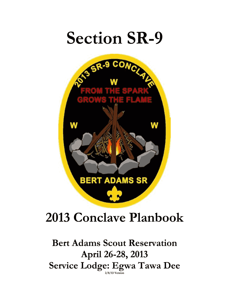 Fillable Online ini-to324 Conclave Planbook 2813docx - ini-to324 Fax Email Print - pdfFiller