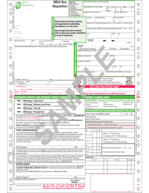 Fillable Online BRCA Test Requisition - BRCAvantage Fax Email Print ...