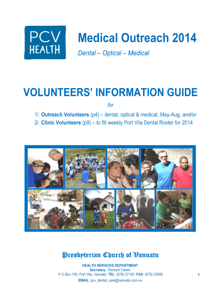 Fillable Online msm org 2014 PCV Health Volunteers Manual - Medical ...