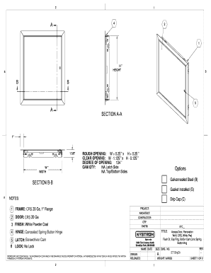 Fillable Online Download Nystrom's ET Access Door Shop Drawings ...
