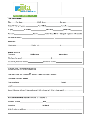 Fillable Online ACCOUNT OPENING FORM NEW VERSION Fax Email Print ...