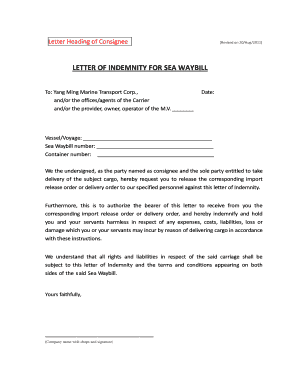 Fillable Online Letter Heading of Consignee Fax Email Print - pdfFiller