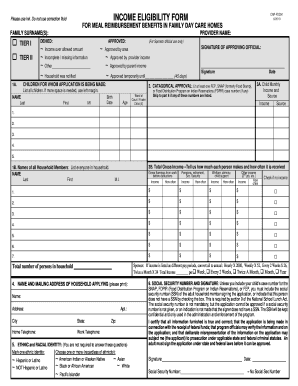Fillable Online Income Eligibility Form - in pdf format - Family Child ...